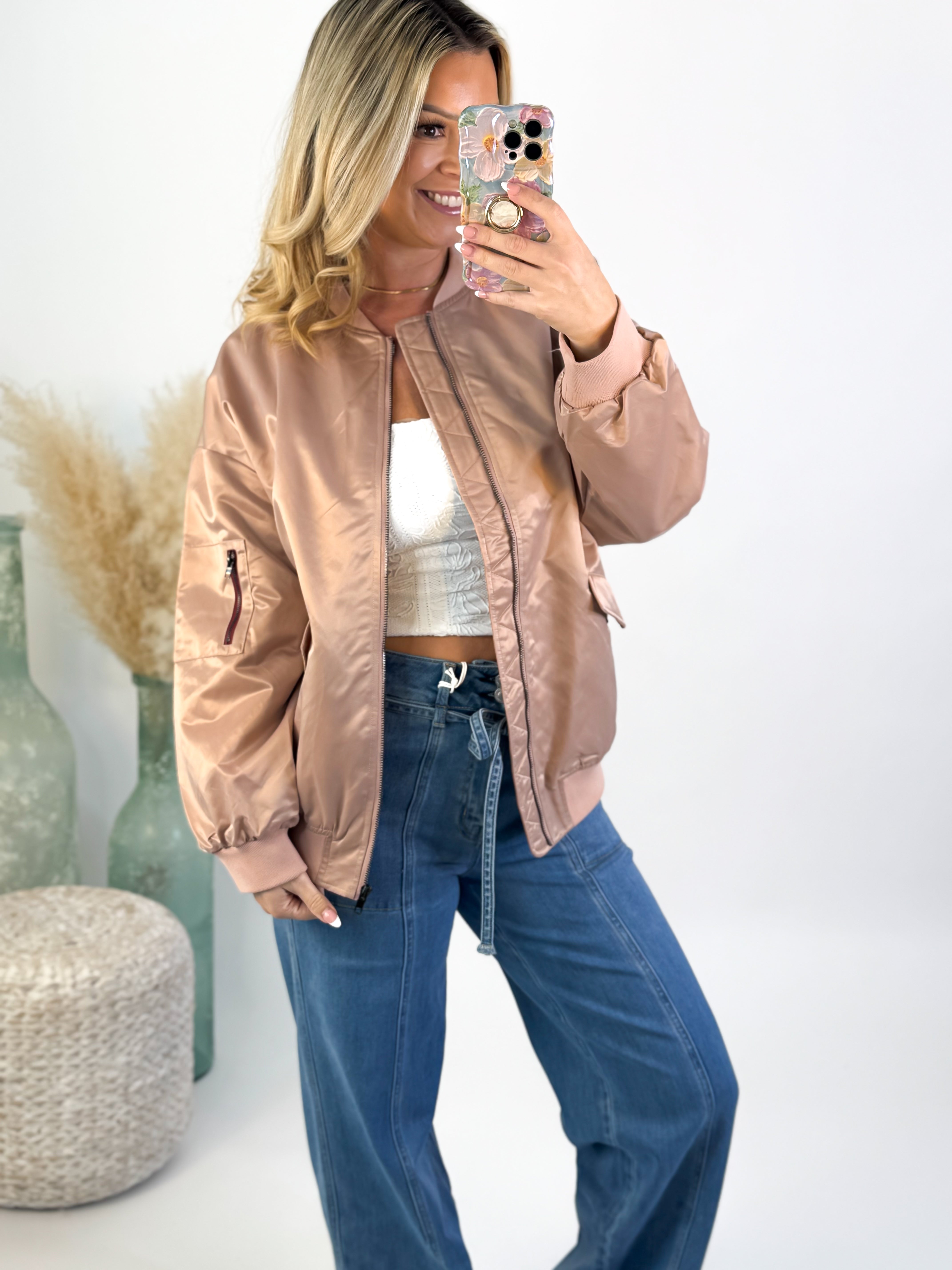 Blush Hour Bomber Jacket – Lush Lily Boutique